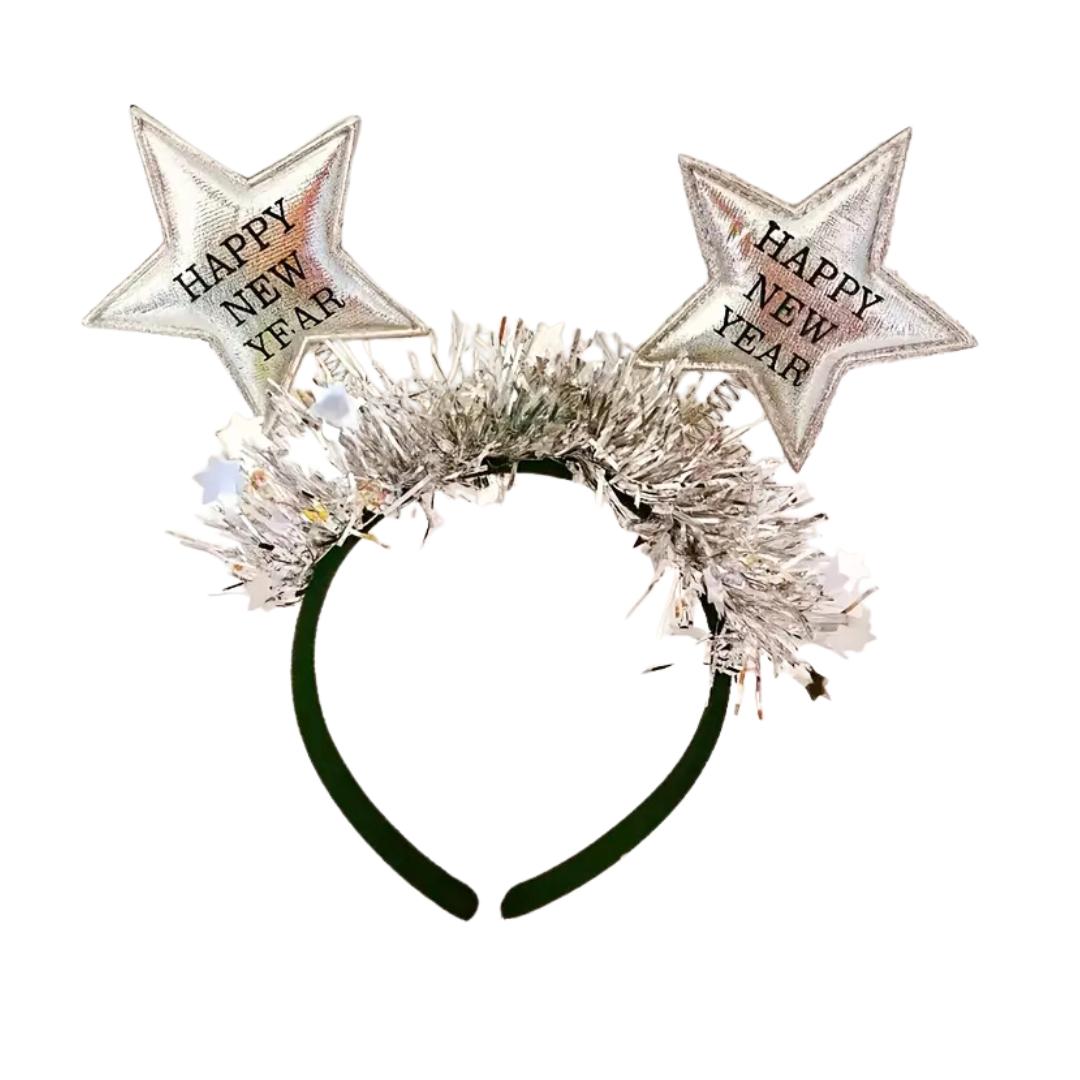 Happy New Year Silver Bopper Headband – The Social Dawg