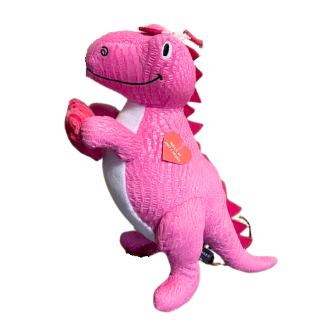 Valentine Tickle Me Pink T-Rex Dog Toy – The Social Dawg